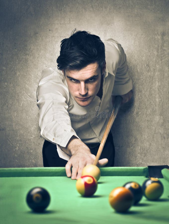 Billiards Player stock image. Image of ball, game, foxhole - 28781413