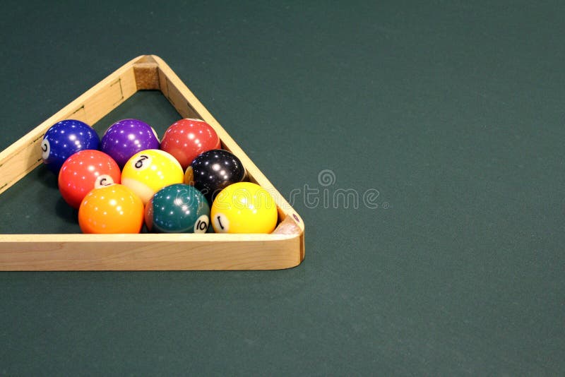 Billiards: 9-Ball Rack stock image. Image of pocket, sink - 698639