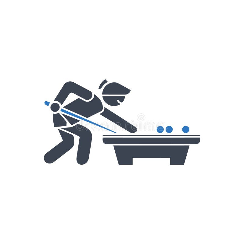Billiards pool player icon stock vector. Illustration of billiards ...