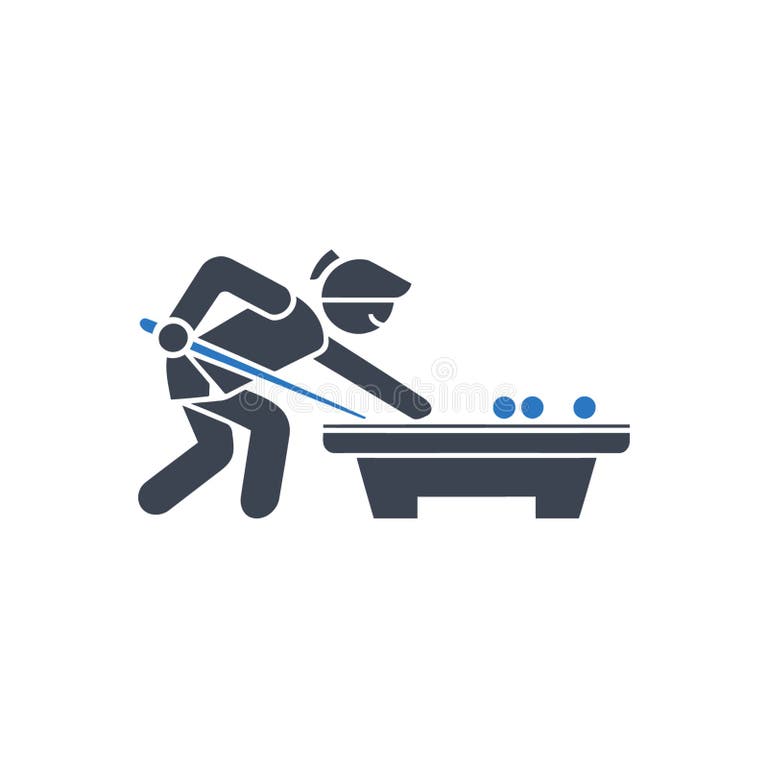 Billiards pool player icon stock vector. Illustration of billiards ...