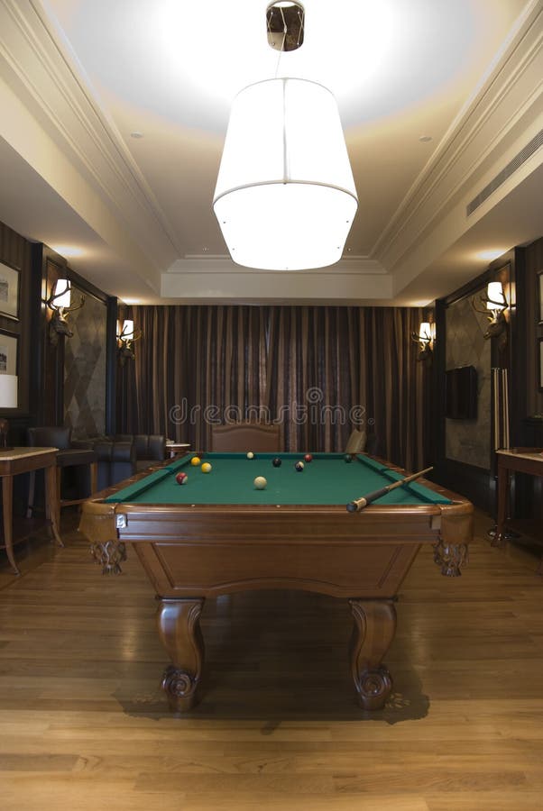 Beautiful Game Room Area in New Home Stock Image - Image of round ...