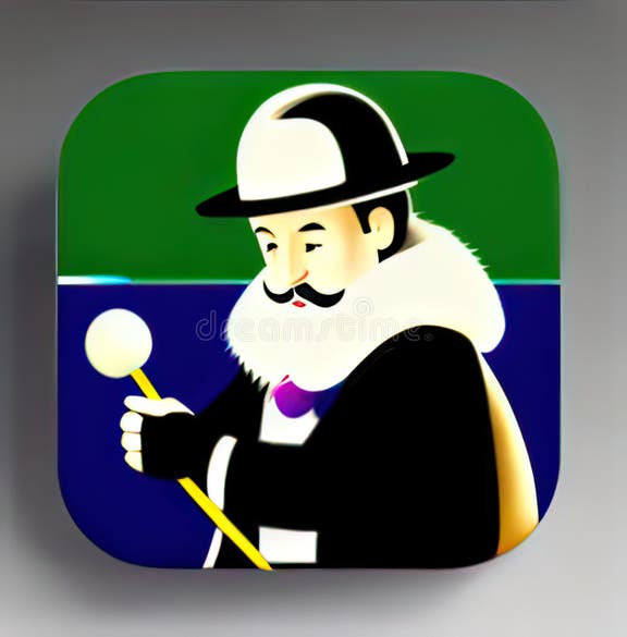 Billiards Software App Icon. Generative AI. Stock Illustration ...