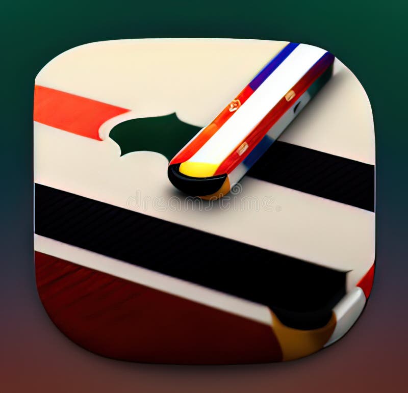 Billiards Software App Style Icon. Generative AI. Stock Illustration ...