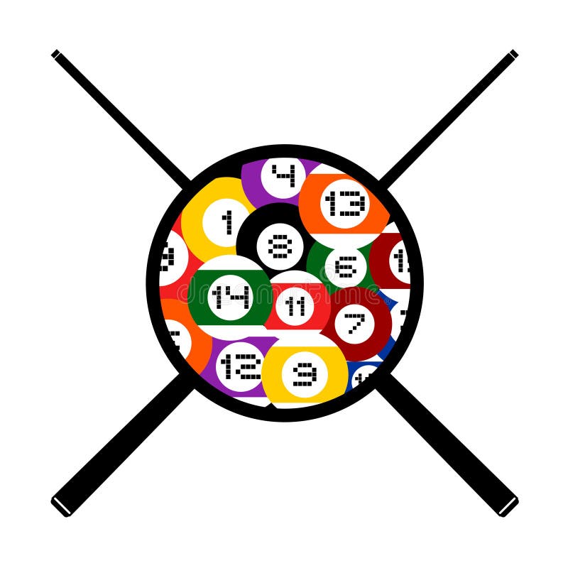 Billiards symbol stock vector. Illustration of vector - 31182753