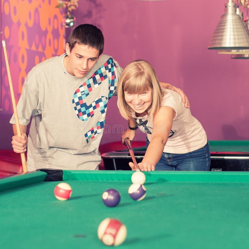 Billiards stock photo. Image of nightlife, smile, playing - 35952860