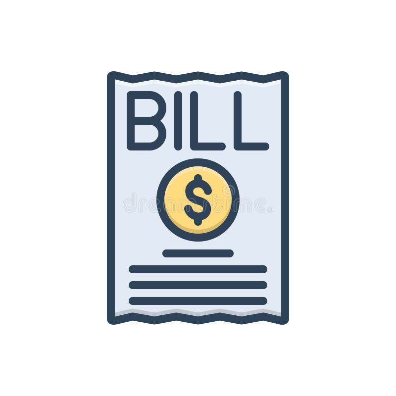 Color Illustration Icon for Billing, Account and Budget Stock ...