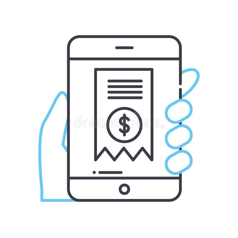 Billing Line Icon, Outline Symbol, Vector Illustration, Concept Sign ...