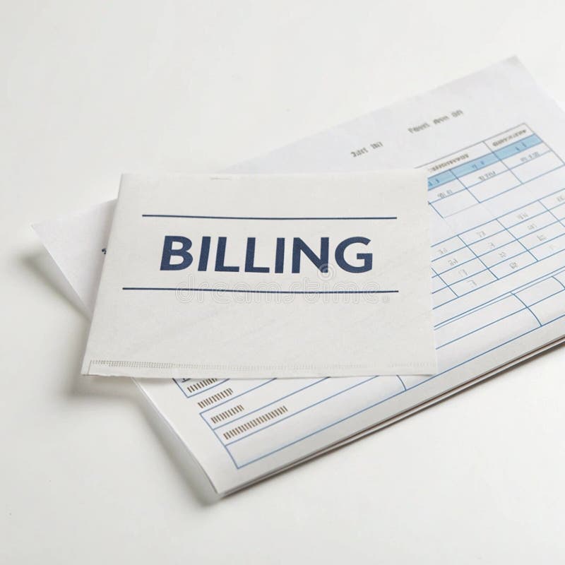 Billing Paper Isolated on White Background Stock Illustration ...