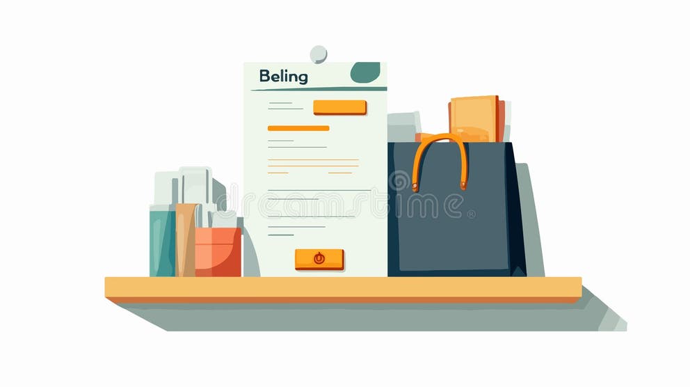 Modern Billing Receipt with Payment Business Concept Stock Vector ...