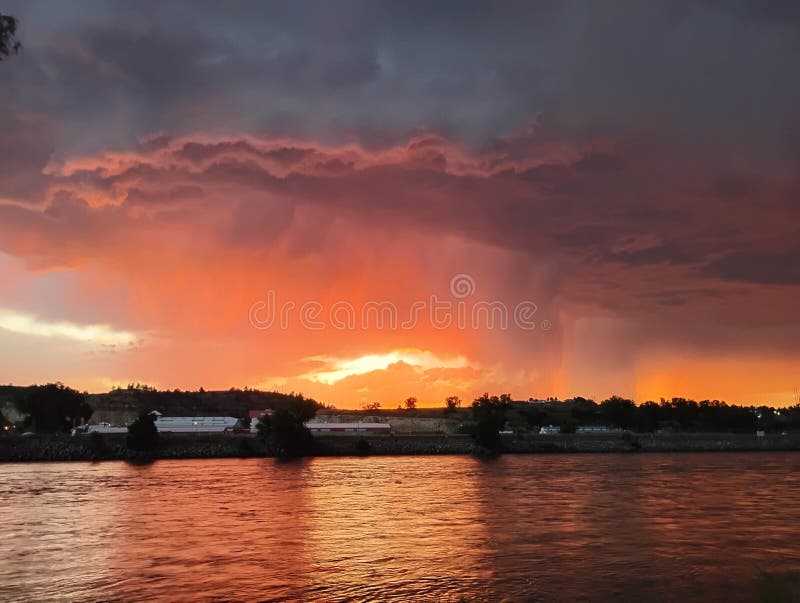 SUNSET after STORM WEDNESDAY Stock Photo - Image of thunderstorm ...