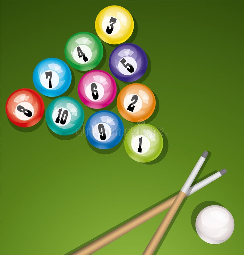 Vector Billiard Challenge Poster. 3d Realistic Balls on Billiard Table ...