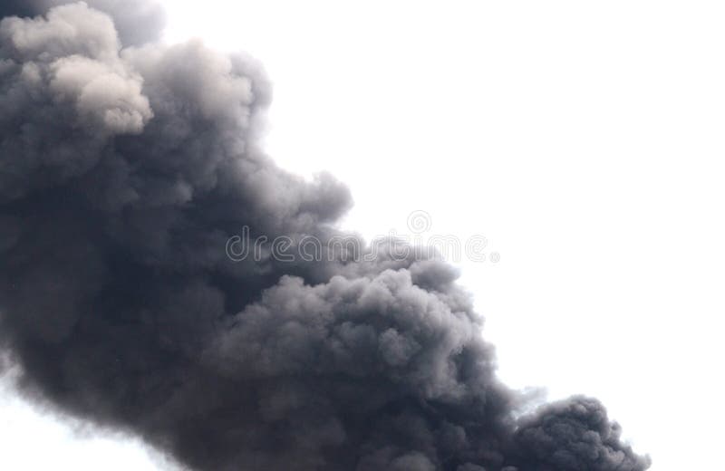 Billowing black smoke stock photo. Image of black, snow - 36424320