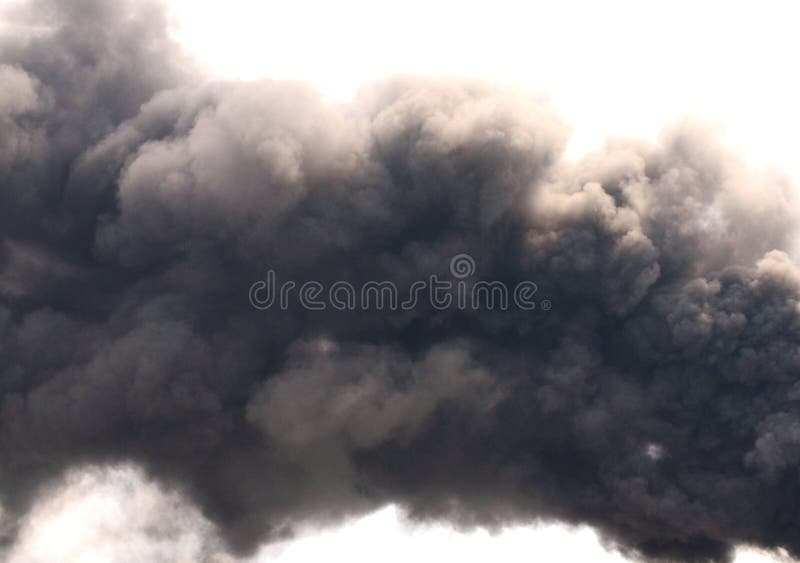 Billowing black smoke stock image. Image of dioxide, billowing - 99335347