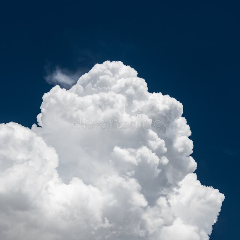 Billowing Cloud Over Navy Sky Stock Photo - Image of environment ...