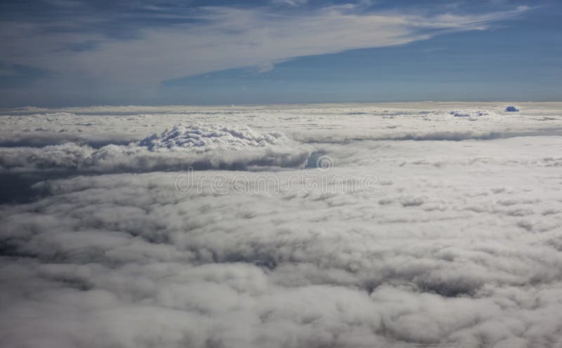 Billowing Clouds on Ocean at Sunset Stock Image - Image of sunset ...