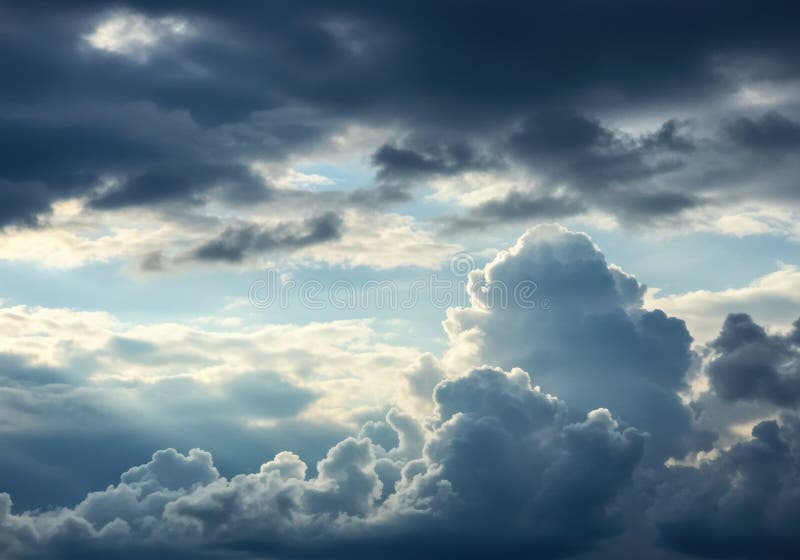 Billowing Clouds Fill the Sky, Creating a Dramatic and Beautiful ...