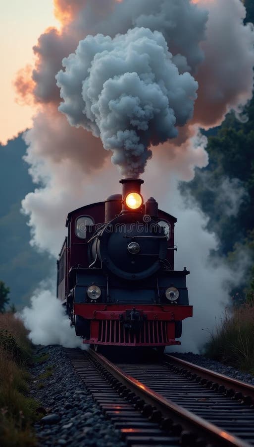 Billowing Smoke Obscures Nostalgic Steam Train, Old, Heat, Power Stock ...