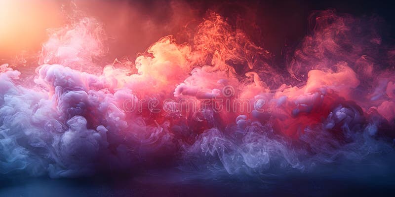 Billowing Smoke on Red and Black Background: Creating a Dramatic ...