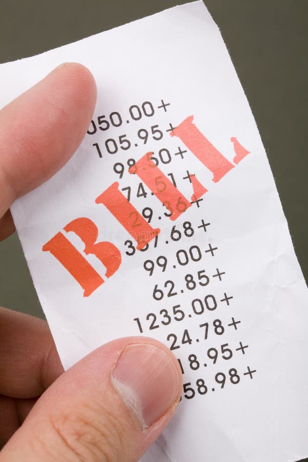 Bills stock photo. Image of paper, printout, figures, calculating - 4932582