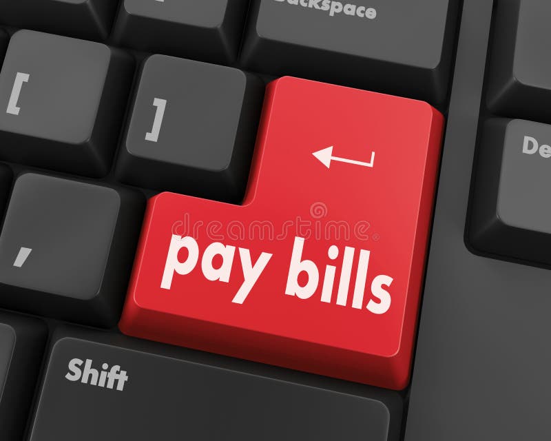 Bills button stock illustration. Illustration of enter - 55282118