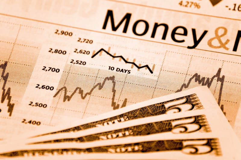 Bills and chart 2 stock image. Image of economic, gain - 3743917