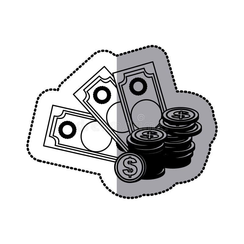 Bills and Coin Icon Stock Icon Stock Illustration - Illustration of ...