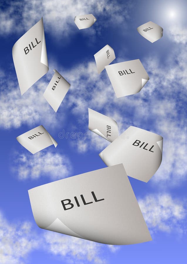 Bills and debt stock illustration. Illustration of borrow - 26697842