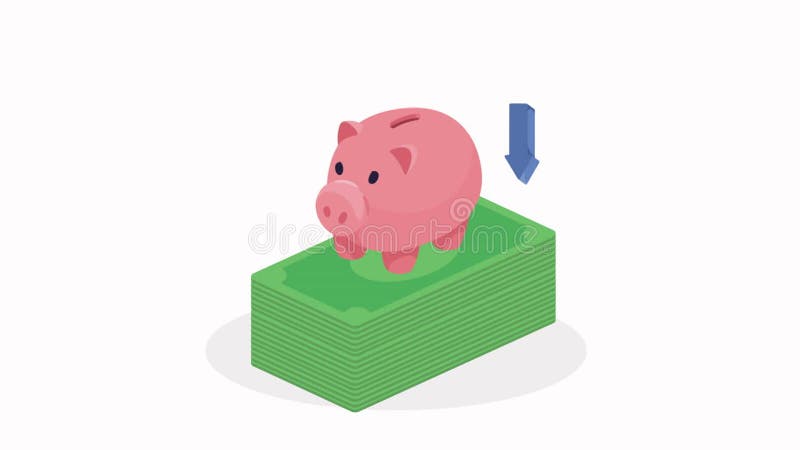 Bills Dollars with Saving Animation Stock Video - Video of wealth ...