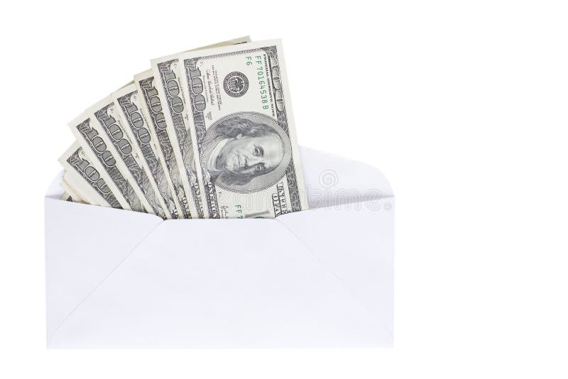 BIlls in Envelope stock image. Image of green, office - 9266763