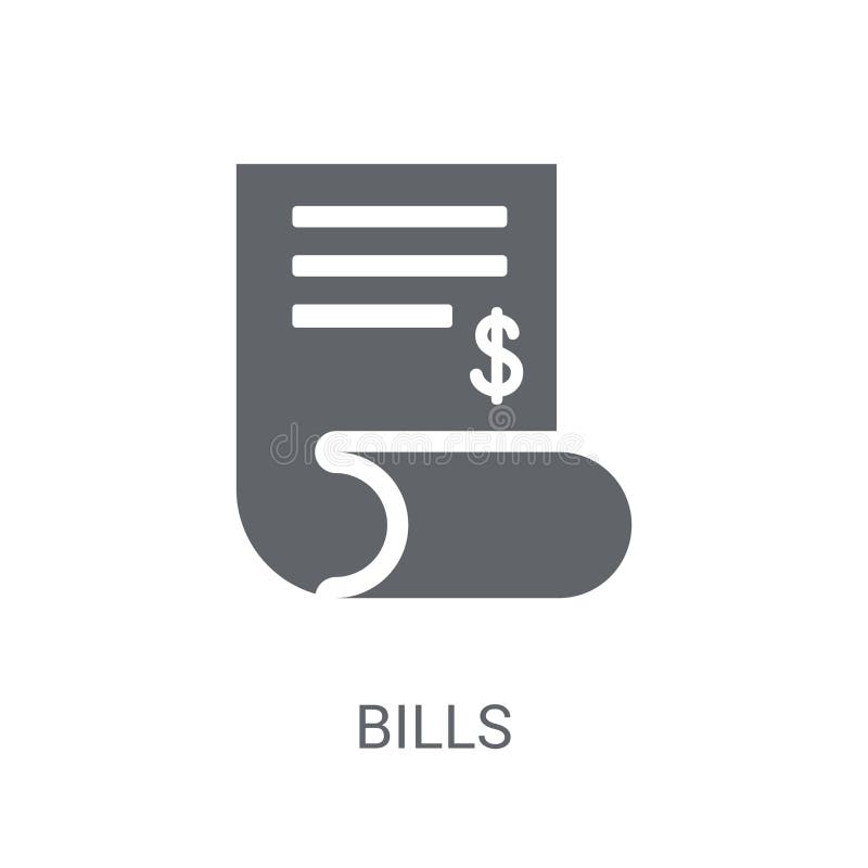 Bills Icon. Trendy Bills Logo Concept on White Background from E Stock ...