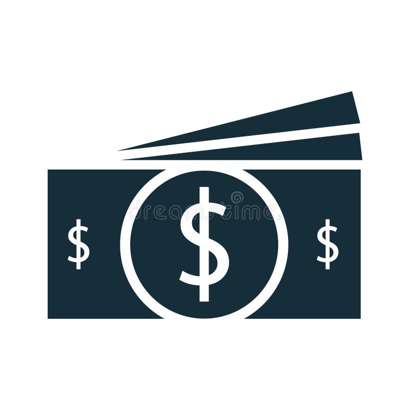 Bills Money Bank Note Silhouette Style Stock Vector - Illustration of ...