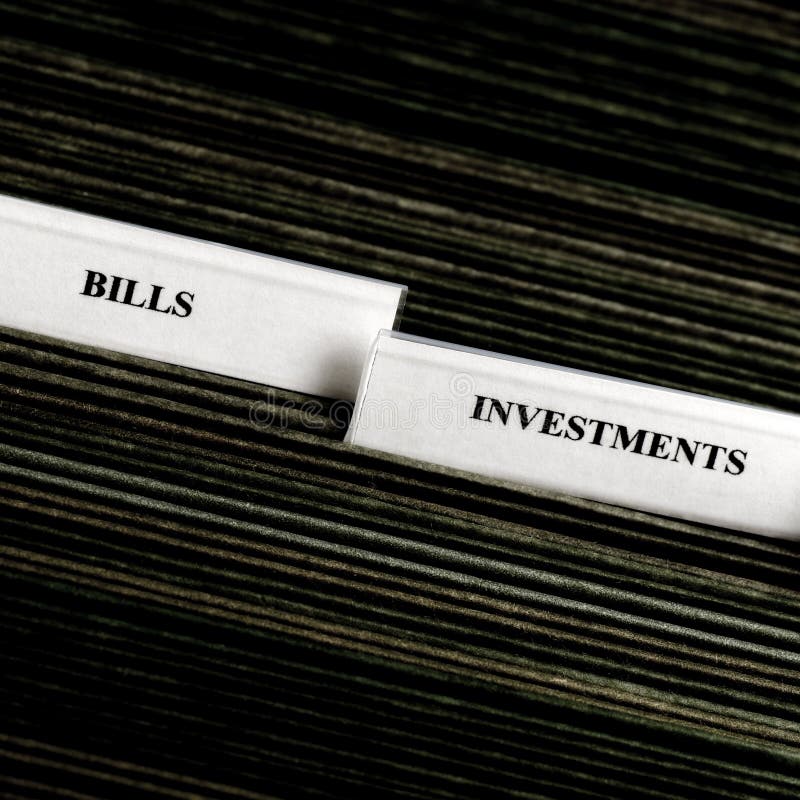 Bills Organized in Filings Tabs Stock Image - Image of keeping, filed ...