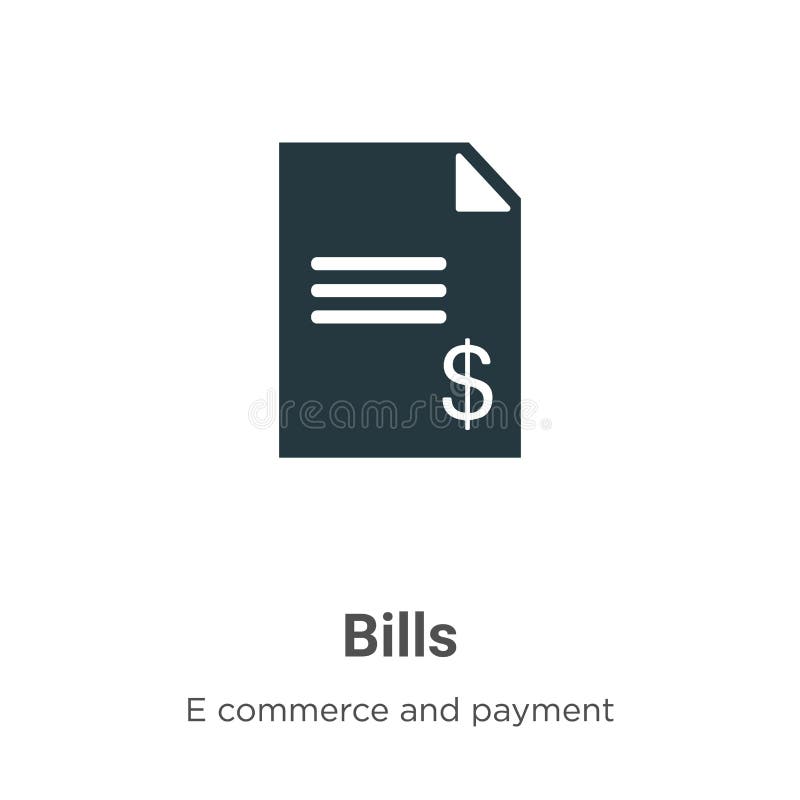 Bills Icon in Filled, Thin Line, Outline and Stroke Style. Vector ...
