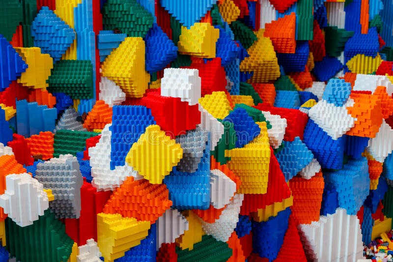 Billund, Denmark - 17 June 2023: Construction of Multi-colored Plastic ...