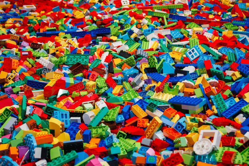 Billund, Denmark - 17 June 2023: Multi-colored Plastic Lego Duplo Brick ...