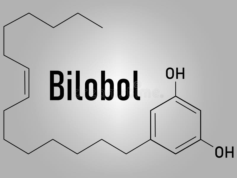 Bilobol Ginkgo Biloba Molecule. Skeletal Formula Stock Vector ...