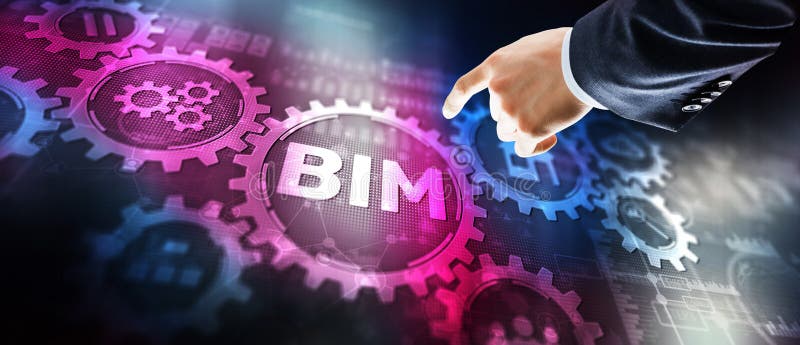 BIM. Building Information Model Stock Image - Image of wireless ...