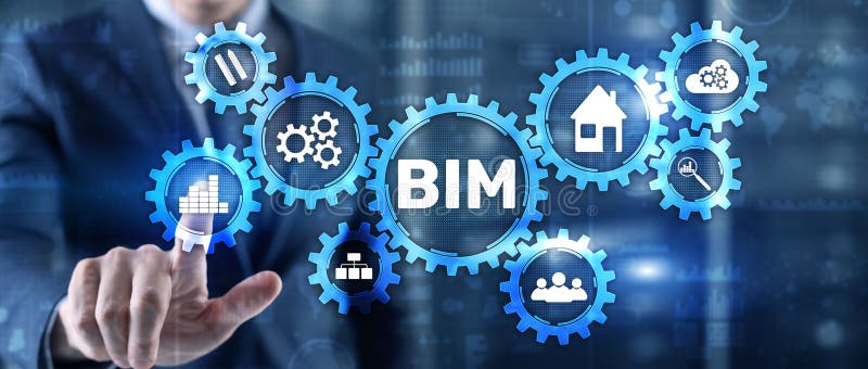 BIM Building Information Modeling Engineering Software System. Mixed ...