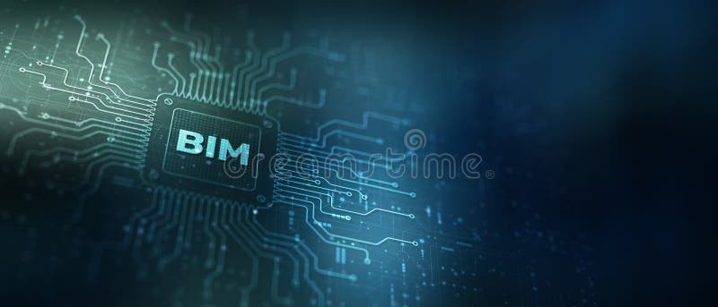BIM Building Information Modeling Illustrated on a Processor Stock ... BIM Building Information Modeling Illustrated on a Processor Stock ...