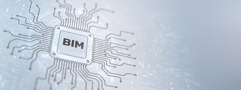 BIM Building Information Modeling Illustrated on a Processor Stock ... BIM Building Information Modeling Illustrated on a Processor Stock ...