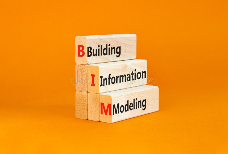 Bim Building Information Modeling Symbol Concept Words Bim Building