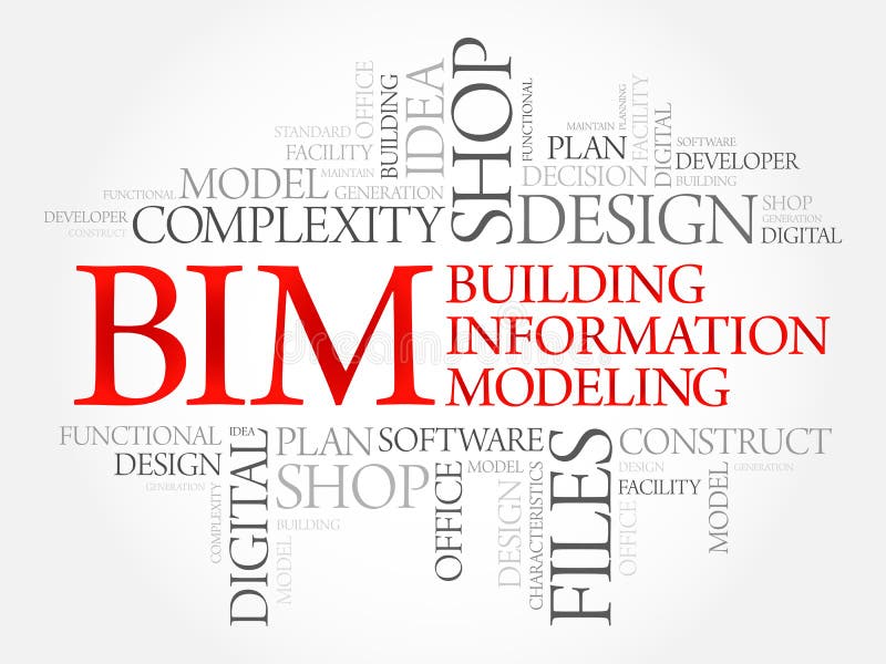 BIM Word Cloud, Business Concept Stock Illustration - Illustration of ...