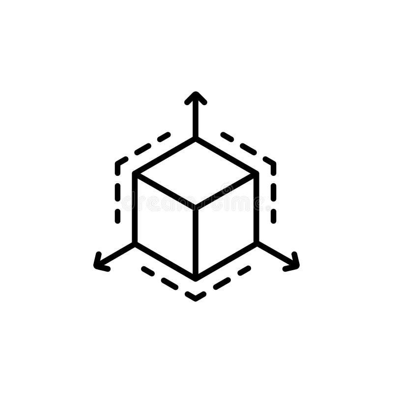 Bim Icon Set. 3d Model Vector Symbol. Building Dimension Square Cube ...