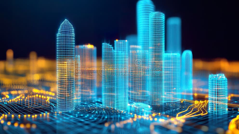 BIM Modeling Technology for Modern Construction Planning Stock Photo ...