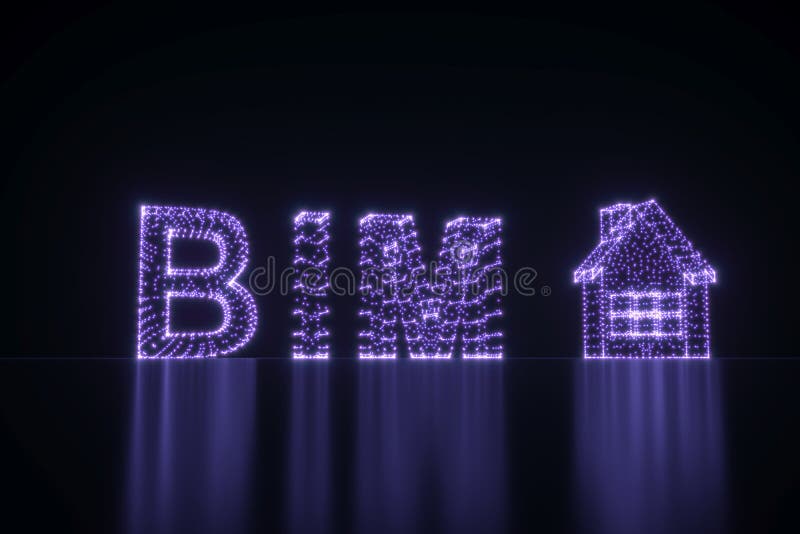 BIM Waves Lines Particle Neon Concept Self Illumination Background ...