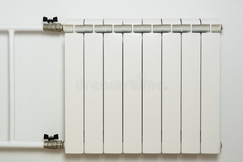 Bimetal Water Heating Radiator with Valves. Central Heating in ...