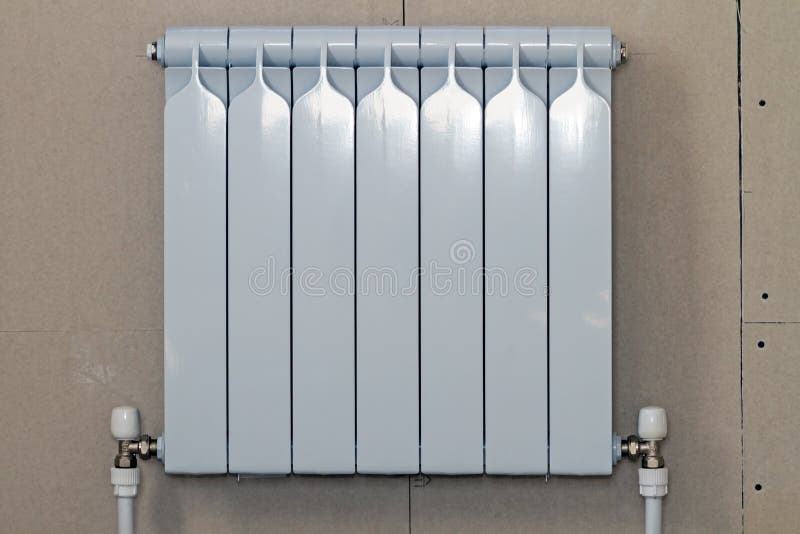 Bimetallic Radiator Heating Stock Photo - Image of heating, drywall ...