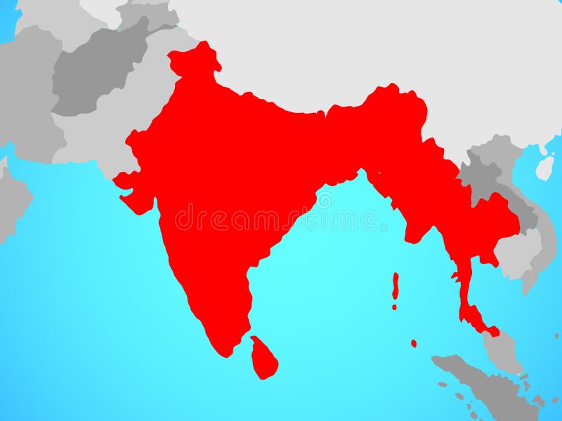 BIMSTEC Memeber States on Map Stock Illustration - Illustration of ...