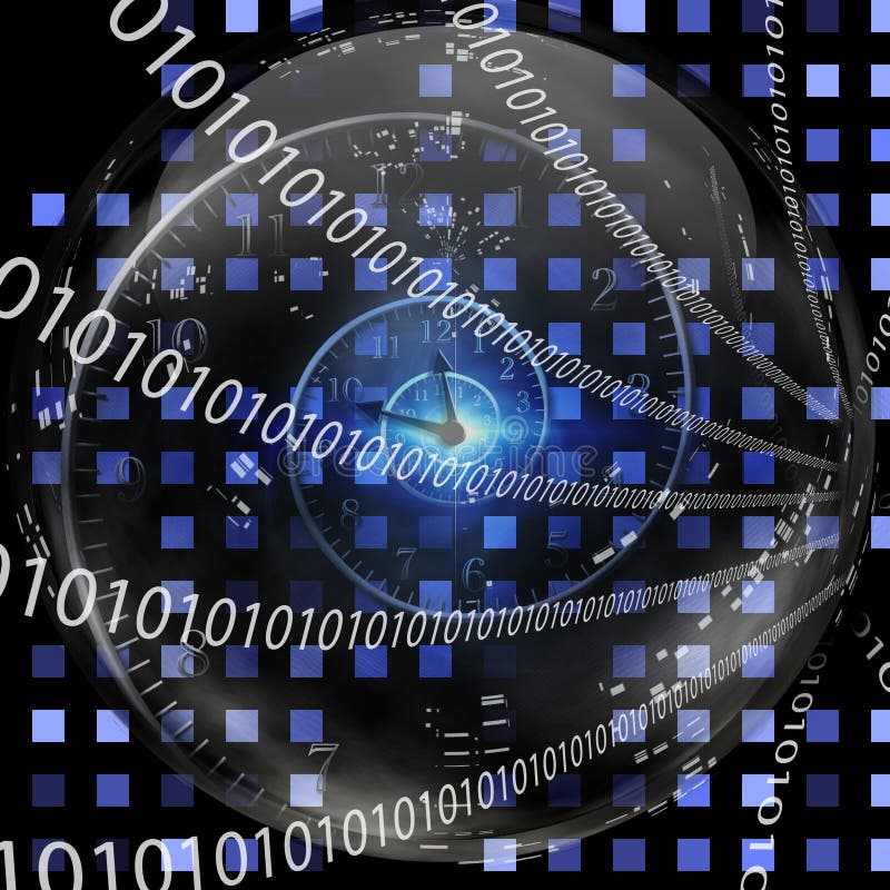 Binär klocka stock illustrationer. Illustration av elkraft - 20454579