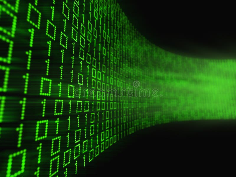 Binärer Datenstrom stock abbildung. Illustration von bildschirmanzeige ...
